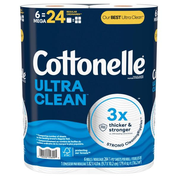 Cottonelle Ultra Clean Strong Toilet Paper Same-Day Delivery or Pickup ...
