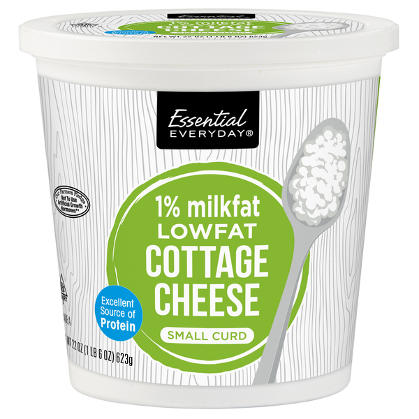 Essential Everyday 1% Milkfat Lowfat Small Curd Cottage Cheese Same-Day ...