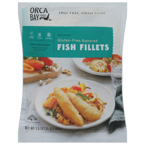 Orca Bay Fish Fillets, Gluten-Free, Battered, Wild Alaska Same-Day ...