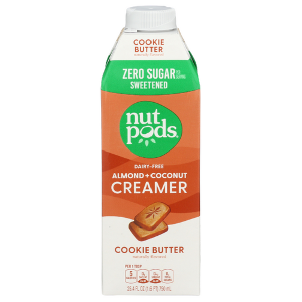 Nutpods Cookie Butter Sweetened & Dairy-Free Almond + Coconut Creamer ...