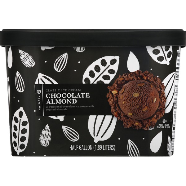 Publix Premium Ice Cream, Classic, Chocolate Almond (0.5 gal) - Instacart