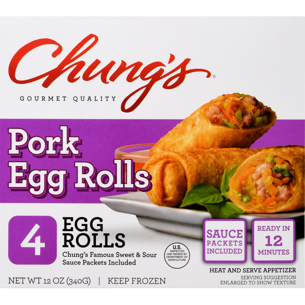 Chungs Egg Rolls, Pork, (4 each) - Instacart