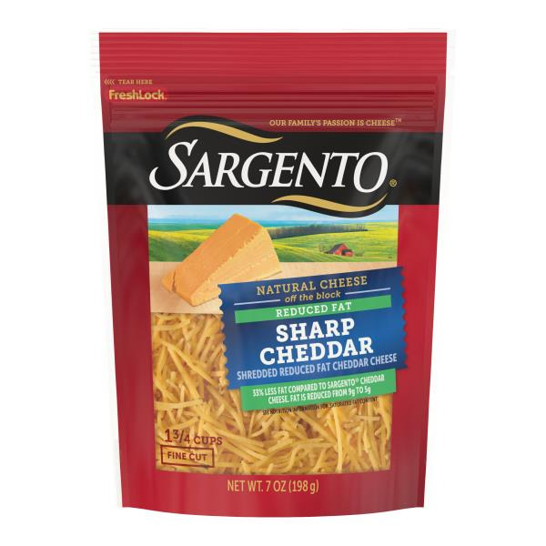 Sargento Shredded Cheese, Sharp Cheddar, Reduced Fat Same-Day Delivery ...
