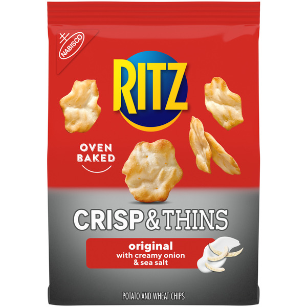 Ritz Crisp And Thins Original With Creamy Onion And Sea Salt Chips ...
