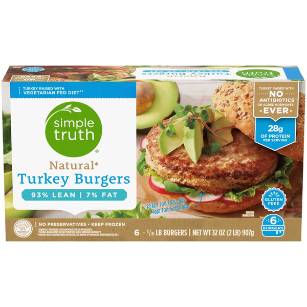 Kroger Simple Truth Natural Turkey Burgers Same-Day Delivery or Pickup ...