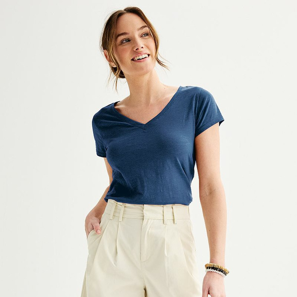 Short Sleeve Kohls Womens Tops