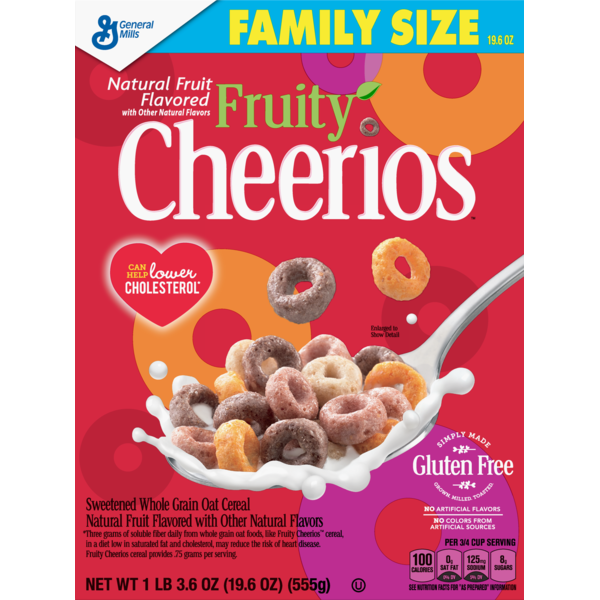 Cheerios Fruity , Cereal with Oats, Gluten Free (19.6 oz) - Instacart