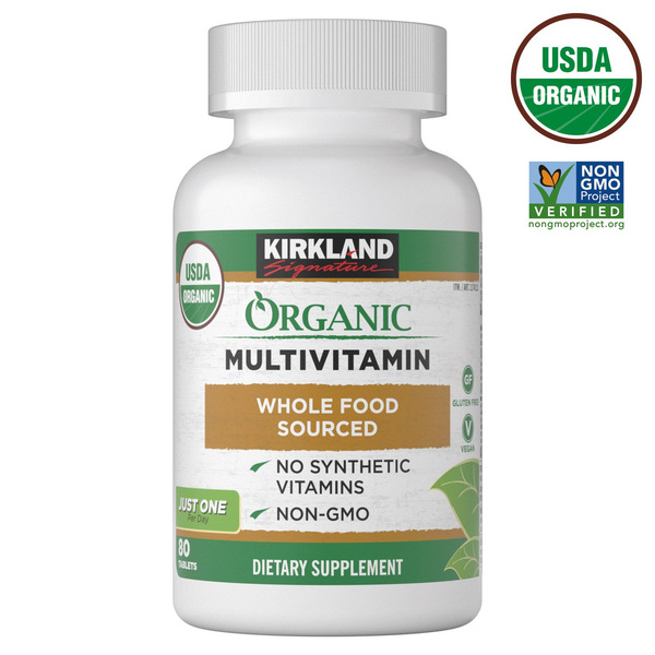 Kirkland Signature Organic Multivitamin Whole Food Sourced Dietary ...