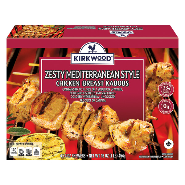 Kirkwood Zesty Mediterranean Style Chicken Breast Kabobs Same-Day Delivery or Pickup | ALDI