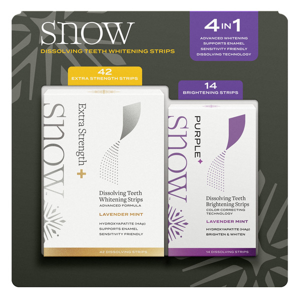 SNOW Dissolving Teeth Whitening Strips, 21 Extra Strength Treatments ...