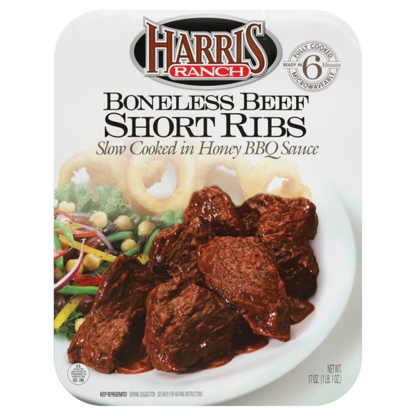 Harris Ranch Short Ribs, Boneless Beef Slow-Cooked in Honey BBQ Sauce ...