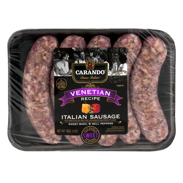 Carando Venetian Recipe Italian Sausage Sweet Basil & Bell Peppers (16 ...
