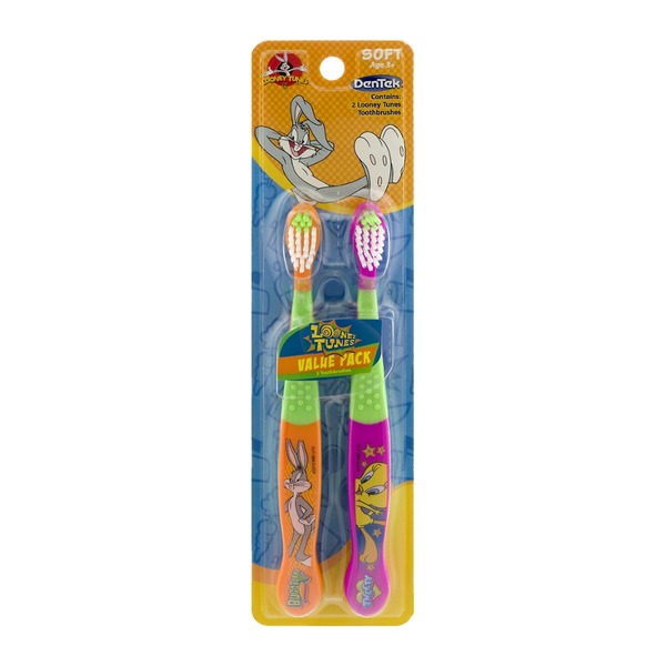 DenTek Looney Tunes Soft Value Pack Toothbrushes - 2 CT (2 ct) - Instacart