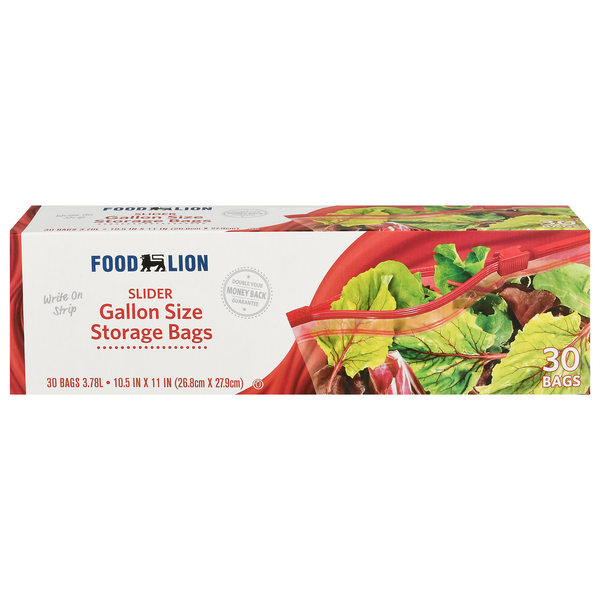 Food Lion Food Lion Storage Bags, Slider, Gallon Size Same-Day Delivery ...