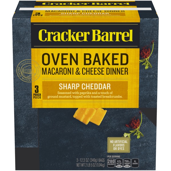 Cracker Barrel Oven Baked Sharp Cheddar Macaroni & Cheese (37 oz ...