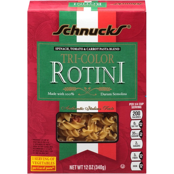 Schnucks Tri-Color Rotini Pasta (12 oz) - Instacart