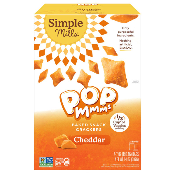 Simple Mills Pop Mmms Cheddar Baked Snack Crackers Same-Day Delivery ...