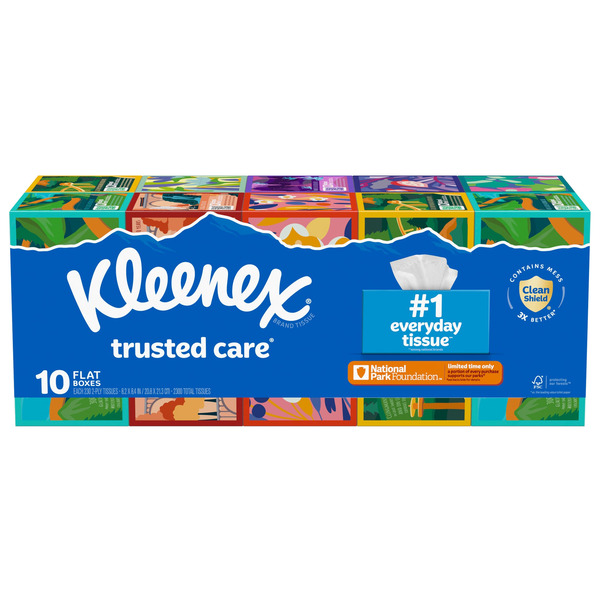 Kleenex Trusted Care Facial Tissues Flat Boxes 2 Ply Same-Day Delivery ...