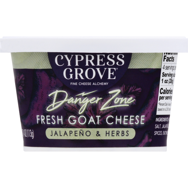 Cypress Grove Chevre Goat Cheese, Fresh, Jalapeno & Herbs (4 oz ...