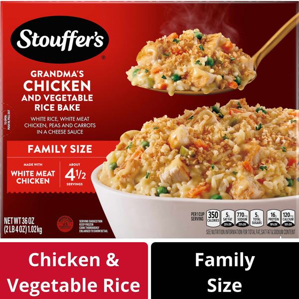 Stouffer's Family Size Grandma'S Chicken & Vegetable Rice Bake Frozen ...