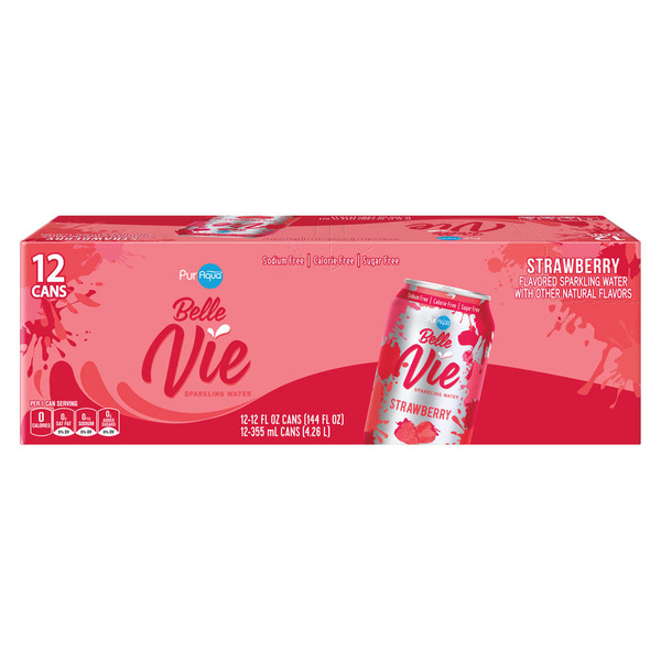 ALDI PurAqua Strawberry Belle Vie Sparkling Flavored Water Same-Day Delivery or Pickup | Instacart
