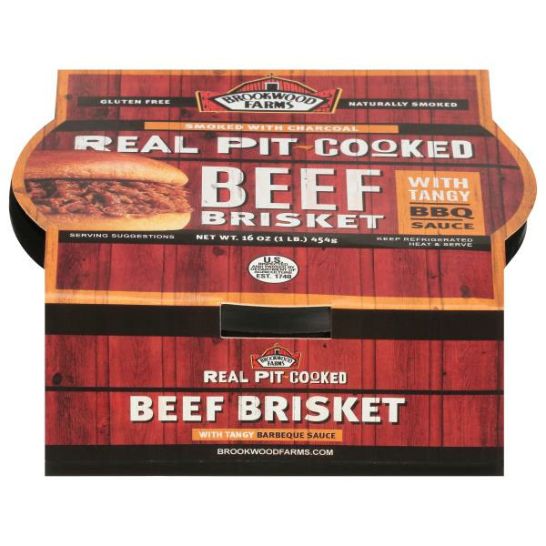 Brookwood Farms Beef Brisket, with Tangy BBQ Sauce, Real Pit-Cooked ...