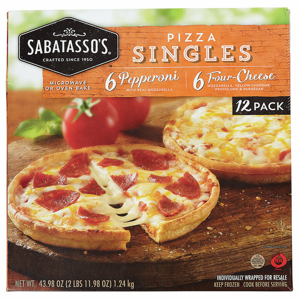 Sabatasso's Pizzeria Pepperoni Four Cheese Thin Crust Pizza Singles ...