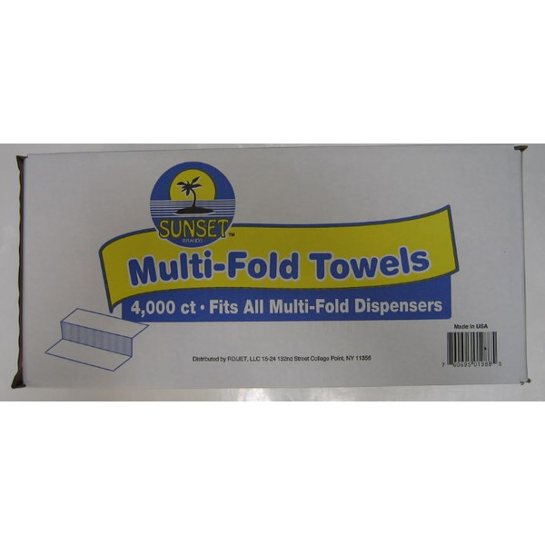 Sunset - White Multifold Towels - 4000 ct Delivery or Pickup ...