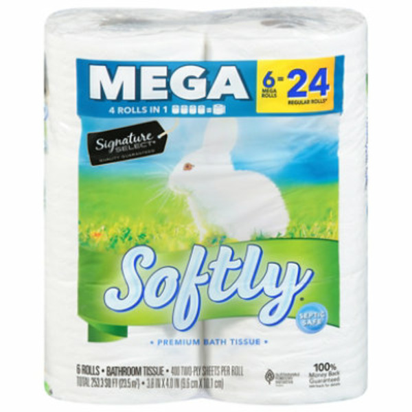 Safeway Signature SELECT Bathroom Tissue, Premium, Mega, Two-Ply Same ...
