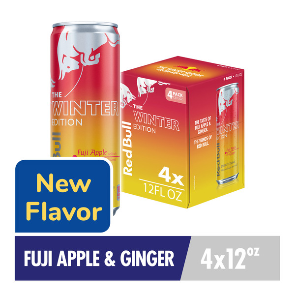 Red Bull Winter Edition Energy Drink Fuji Apple & Ginger Multipack Cans ...