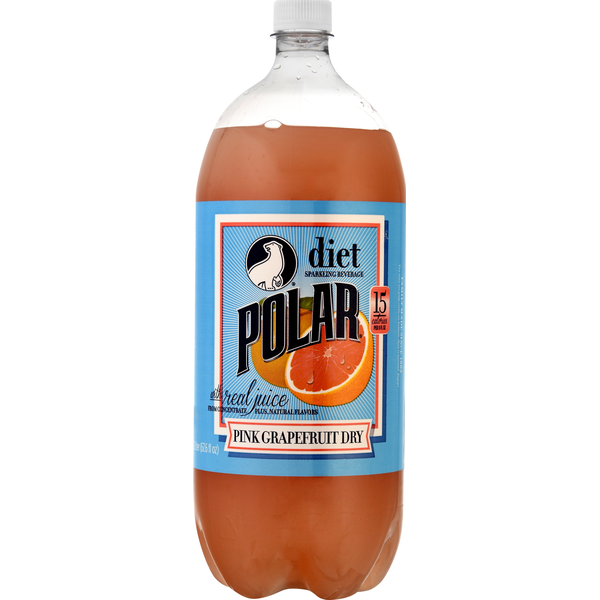 Polar Sparkling Beverage, Diet, Pink Grapefruit Dry (2 L) - Instacart
