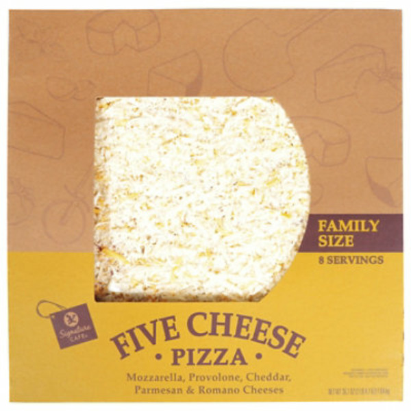 Safeway Signature Cafe Pizza, Five Cheese, Family Size Pickup | Instacart