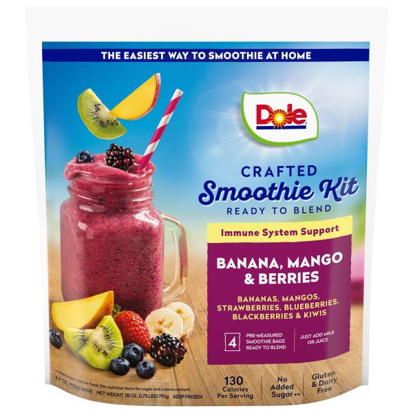 Dole Smoothie Kit, Banana/Mango/Berries, Crafted Same-Day Delivery or ...