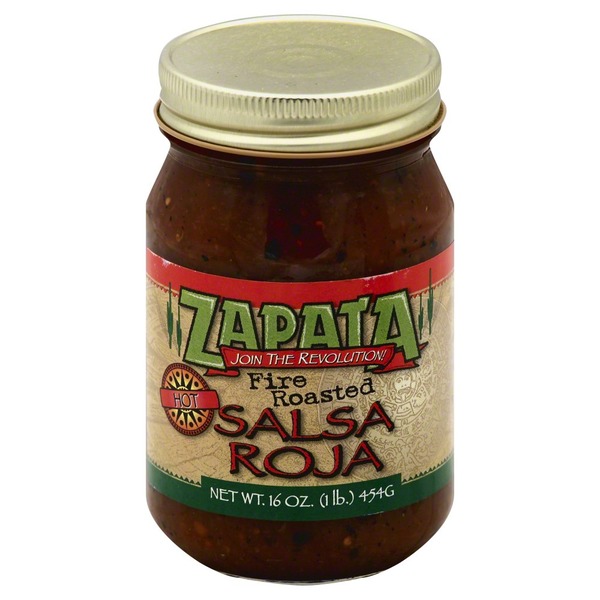 Zapata Salsa Roja, Fire Roasted, Hot, Jar (16 oz) - Instacart