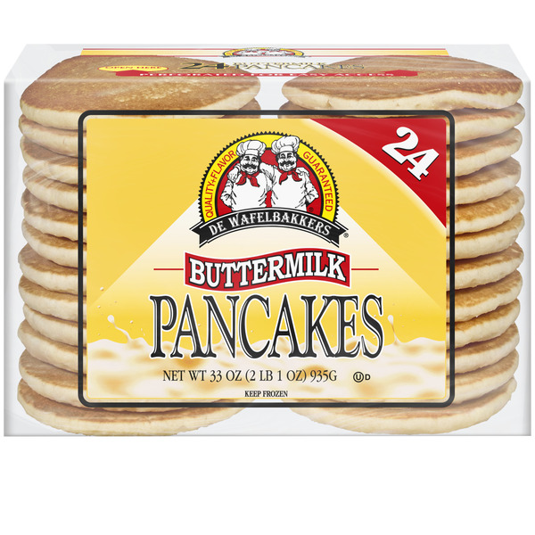 Walmart Dewafelbakkers Frozen Buttermilk Pancakes, 24 Count Pack Same ...