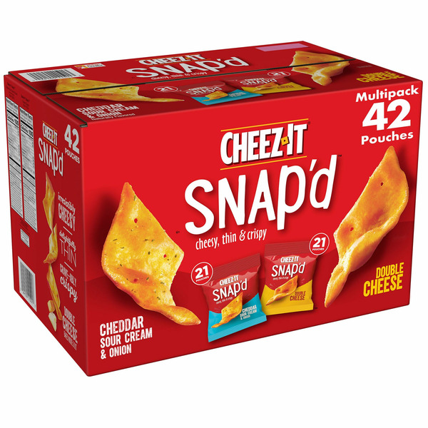 Sam's Club Cheez-It Snap'd Cheese Cracker Chips, Thin Crisps, Lunch ...