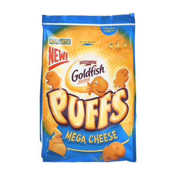 Goldfish Pepperidge Farm Goldfish Baked Puffs Puffed Snacks Mega Cheese ...