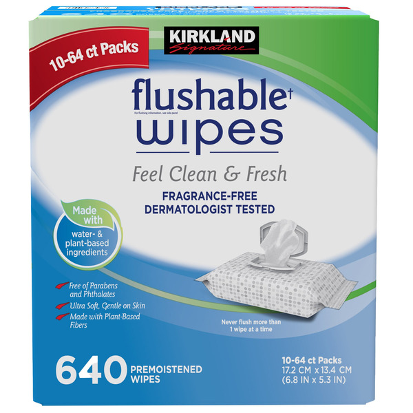 Costco Kirkland Signature Fragrance-Free Pre-moistened Flushable Wipes ...