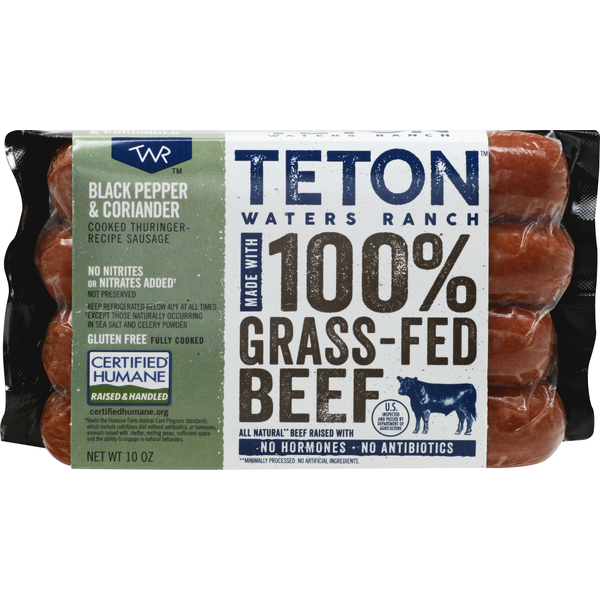 Teton Waters Ranch Uncured Beef Thuringer Sausage (10 oz) - Instacart