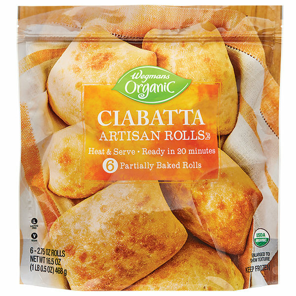 Wegmans Wegmans Organic Rolls, Artisan, Ciabatta Same-Day Delivery or ...