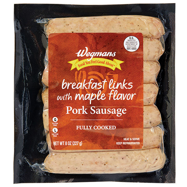 Wegmans Wegmans Pork Breakfast Link Sausage with Maple Flavor Same-Day ...