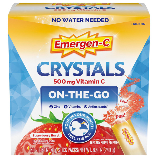 Costco Emergen-c Haleon Crystals 500 Mg Vitamin C Dietary Supplement ...