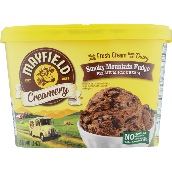 Mayfield Dairy Farms Ice Cream, Premium, Smoky Mountain Fudge Same-Day ...