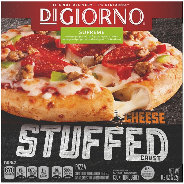 DiGiorno Cheese Stuffed Crust Supreme Frozen Pizza (8.9 oz) - Instacart