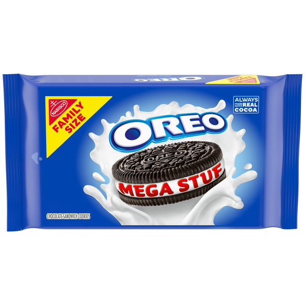 Oreo Mega Stuf Chocolate Sandwich Cookies, Family Size 17.6 oz Same-Day ...