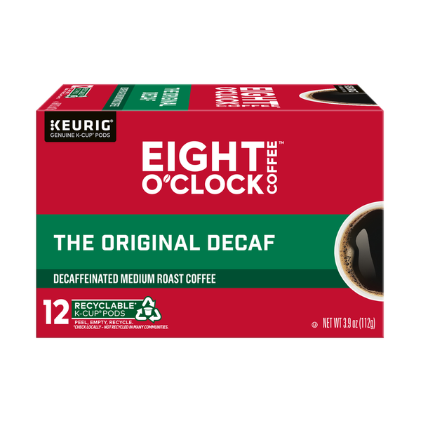 Eight O’Clock Decaffeinated Medium Roast The Original Decaf Coffee 12 K-Cup Pods Same-Day ...