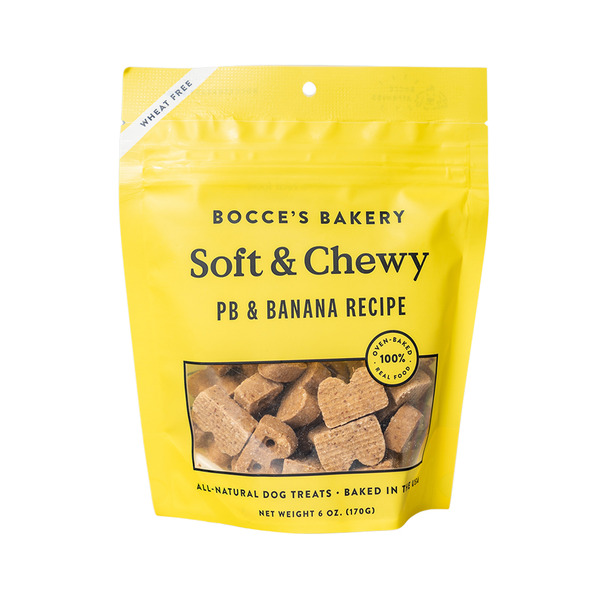 Bocce's Bakery Pb & Banana Recipe Soft & Chewy Dog Treats Same-Day ...