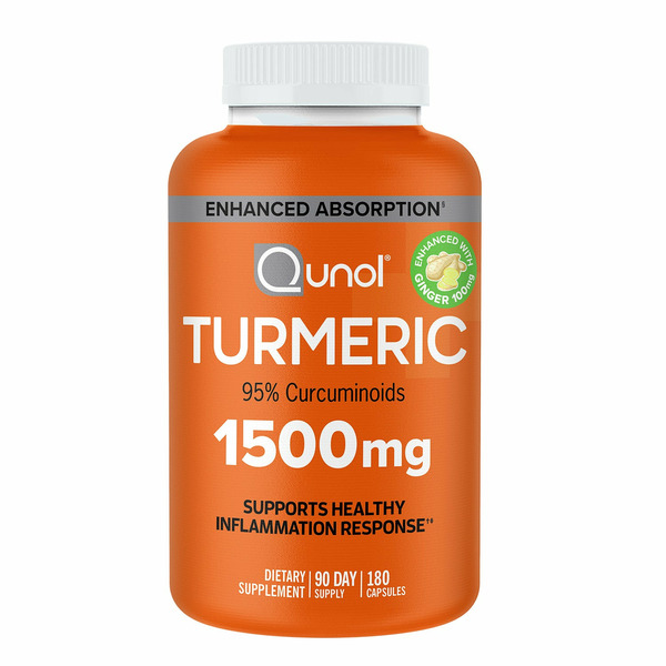 Qunol Enhanced Absorption Turmeric 1500 Mg 95% Curcuminoids Supports ...