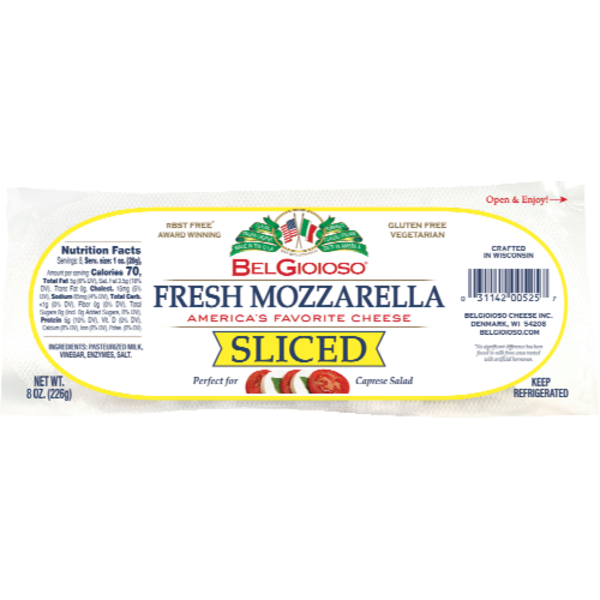BelGioioso Fresh Mozzarella Cheese Log Sliced Same-Day Delivery or ...