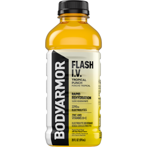 Body Armor Tropical Punch Flavored Flash I.V. Electrolyte Beverage Same ...